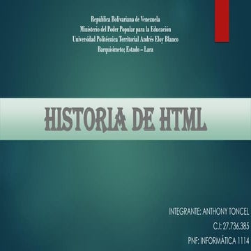 Historia de HTML | PDF