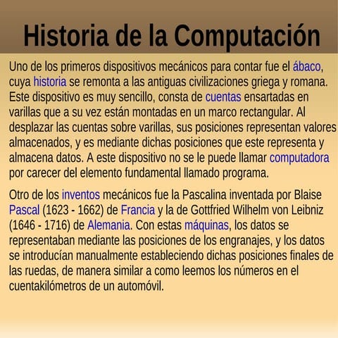 La historia de la computadora (pc) | PPTX