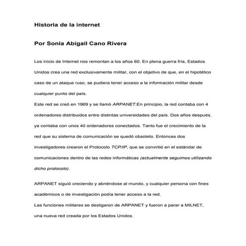 Historia Internet | PPT