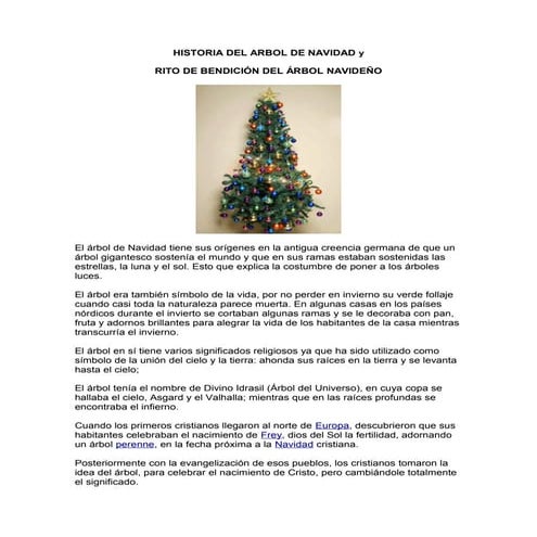 Historia Del Arbol De Navidad