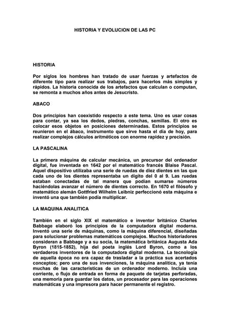 Historia de la computadora | PPT