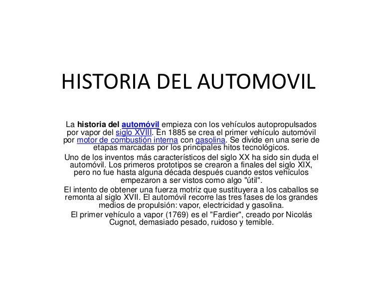 Infografia Historia Del Automovil Historia Del Automovil