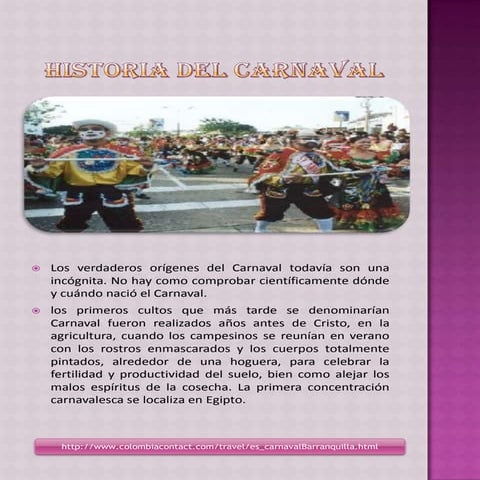 Historia del carnaval | PPTX