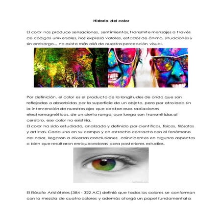 Historia del color | PPTX