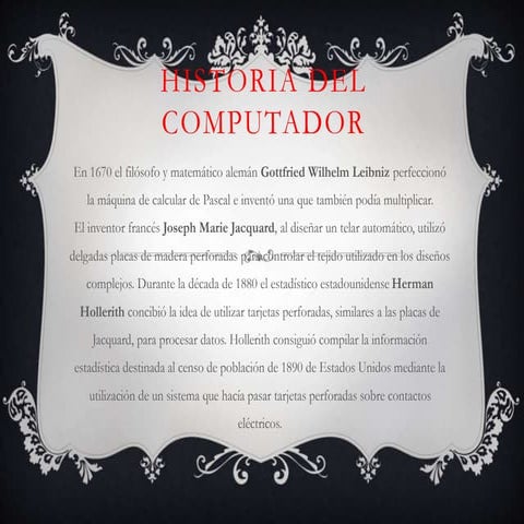 Historia del computador | PPTX | Computing | Technology & Computing