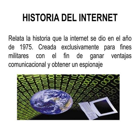 ORIGEN DE LA INTERNET | PPTX
