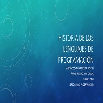 Historia de los lenguajes de programación power point | PPTX