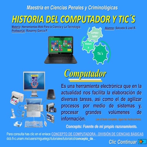 Historia del Pcy Tics | PPTX | Computing | Technology & Computing