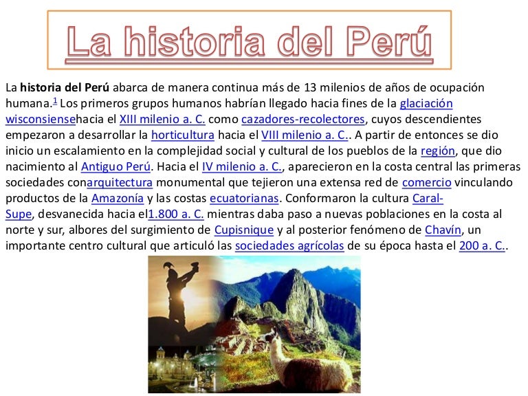 Historia del peru