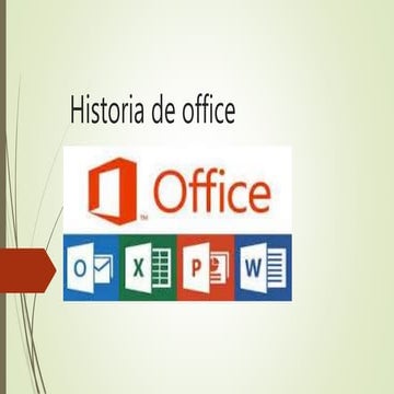 Historia y evolucion de microsoft office | PPTX
