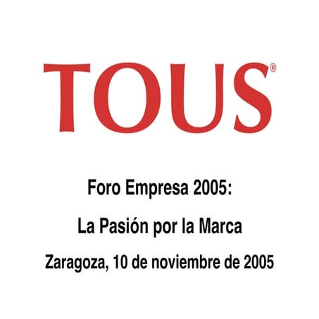 Historia de TOUS | PDF