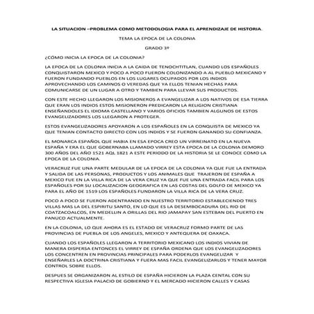 La epoca de la Colonia | DOC