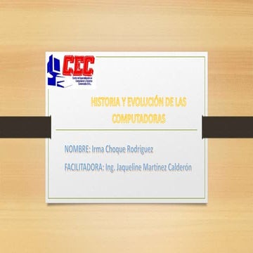 Historia y evolución de las computadoras | PPTX | Computing | Technology & Computing