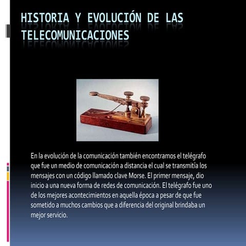 Evolucion De Los Inventos De Las Telecomunicaciones