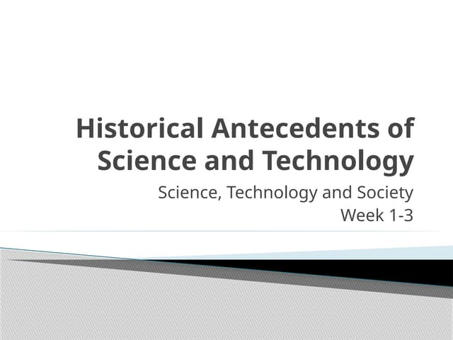 SCIENCE TECHNOLOGY AND SOCIETY MODULE 1 | PDF