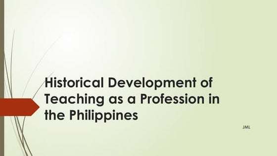 Histry of Teaching as a profession in the phil | PDF