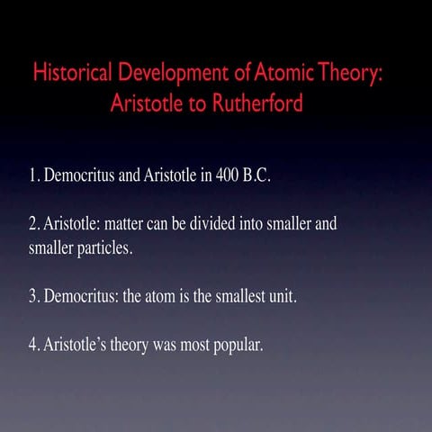 Aristotle Atomic Theory