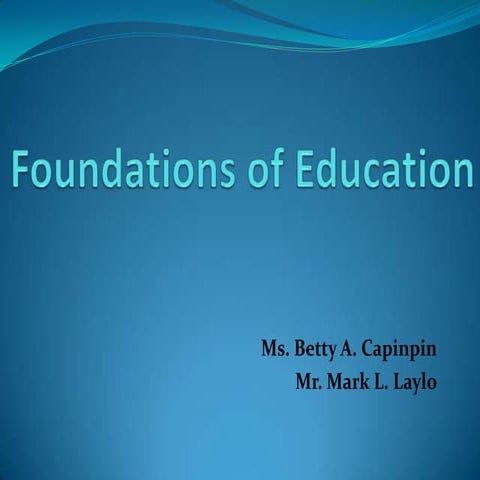 Historical background (foundations of education) | PPTX