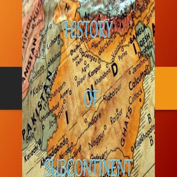 Historical background of subcontinent | PPTX
