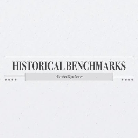 Historical Bencharks: Significance | PPT