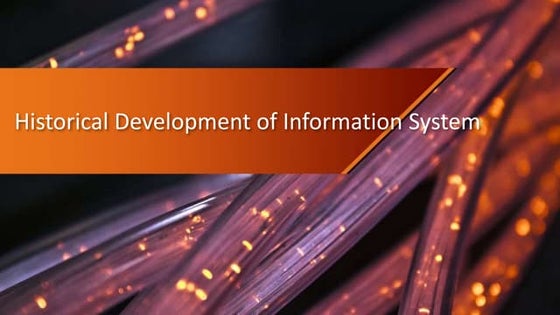 The evolution of management information system | PPTX