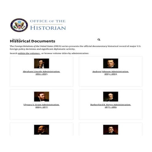 Historical documents office of the historian | PDF