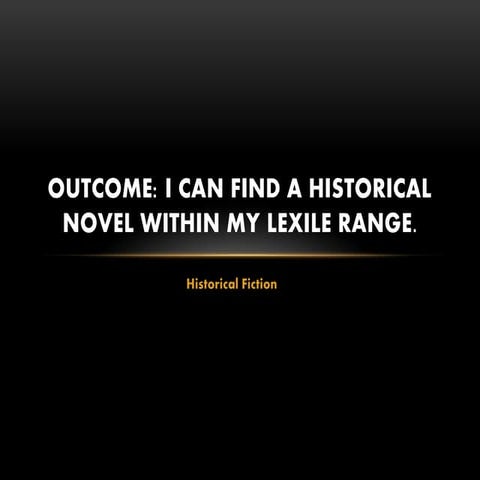 Historical fiction book talk 6 | PPT