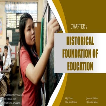 Historical Foundation of Education | PPTX