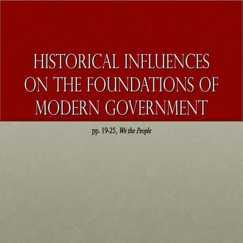 Historical Influences on American Government | PPT | Christianity ...