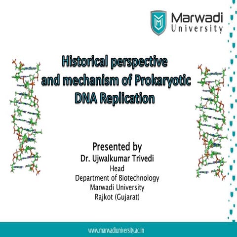 Prokaryotic DNA Replication: Historical Perspectives and Mechanisms. | PPTX