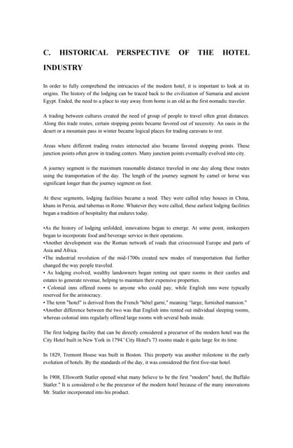 Chapter 1 history of lodging industry | PPT