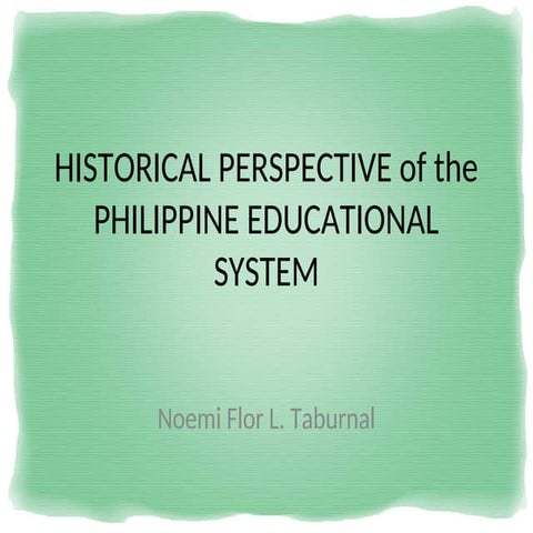 Educational system during american period presentation | PPTX