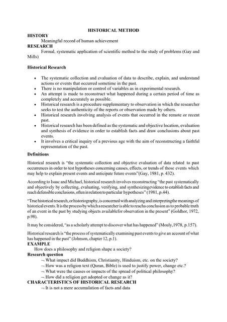 historica research | PPT