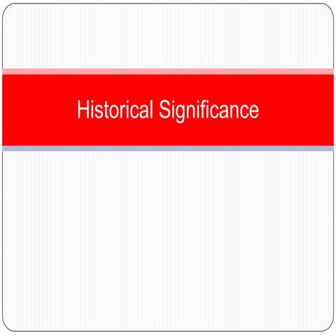 Historical Significance Activity | PPTX
