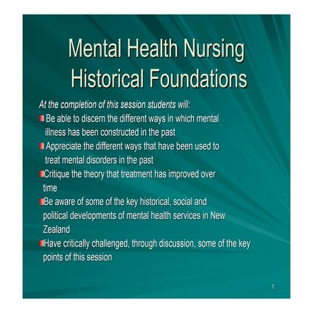 Mental Health Historical Timeline | PDF