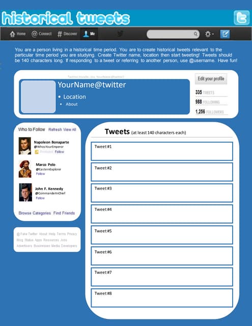 Historical facebook template | DOCX