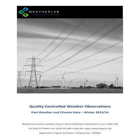 WeatherLab - Historical Weather Data (Datasheet) | PDF