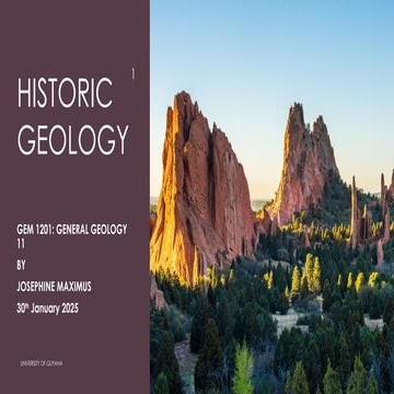 HISTORIC GEOLOGY.pptx , emphasis on geology | PPTX