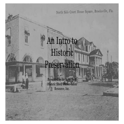 Intro to Historic Preservation | PPTX