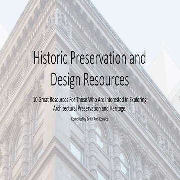 Planning & Historic Preservation: How Can Planners and Preservationists ...