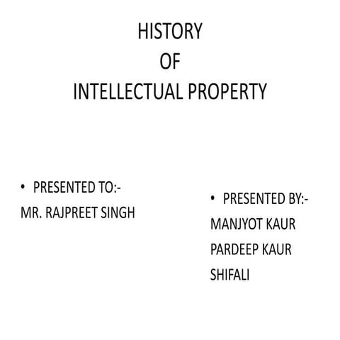Intellectual property right | PPTX