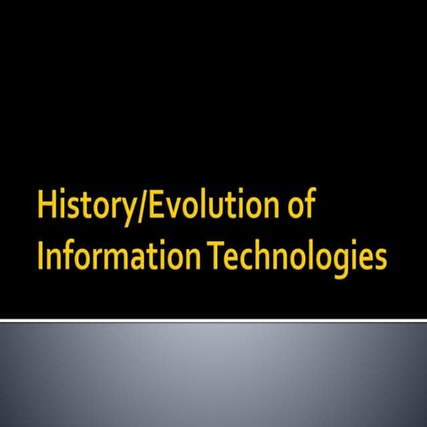 History of IT | PPTX