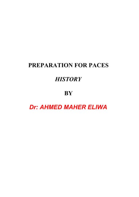 University of Manchester - Finals OSCE Revision Checklist | PDF