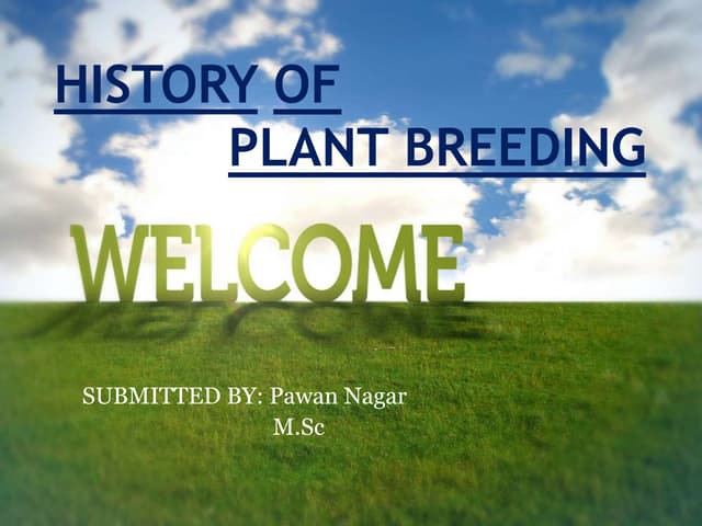 Pure Line Theory and Pure line Selection | PPTX