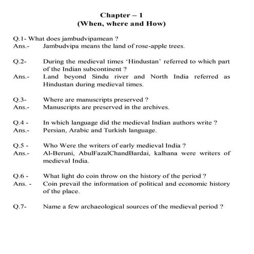 Cambridge social science, Class 7 History | DOCX