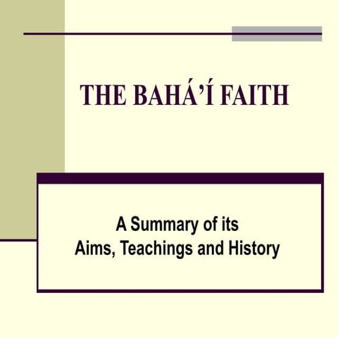 History bahai faith | PPT