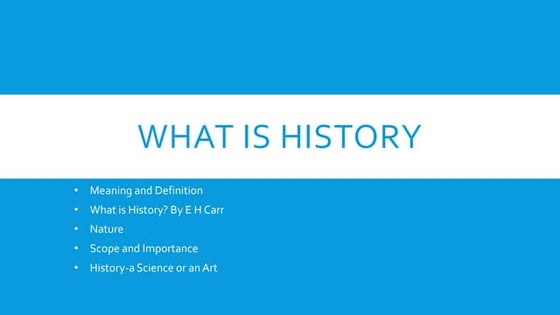 History as a discipline | PPT