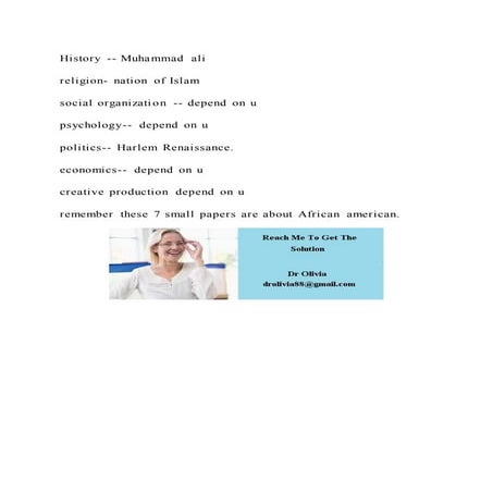 History -- Muhammad alireligion- nation of Islamsocial organ | DOCX