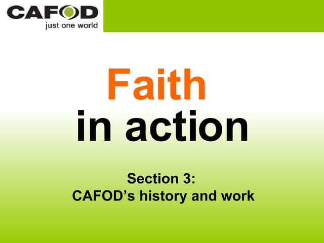 What is CAFOD | PPT