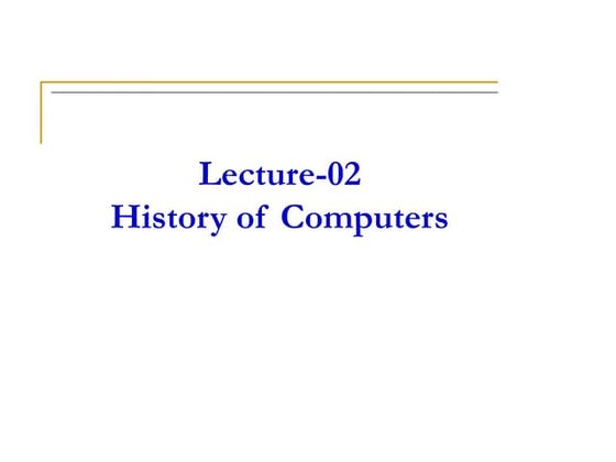 Computer history timeline | PPTX | Computing | Technology & Computing
